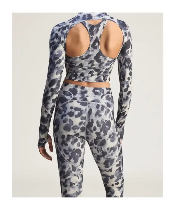 Adidas By Stella McCartney Animal-pattern Compression Top