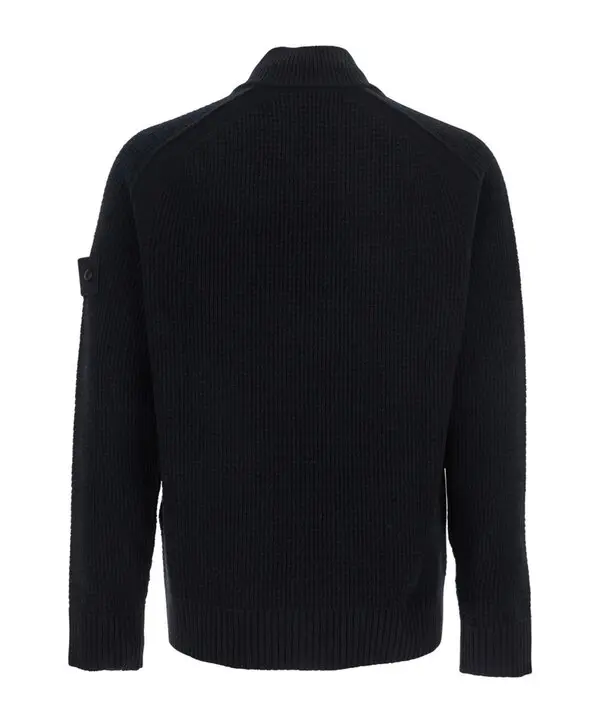 Stone Island Logo Patch Zip-up Cardigan