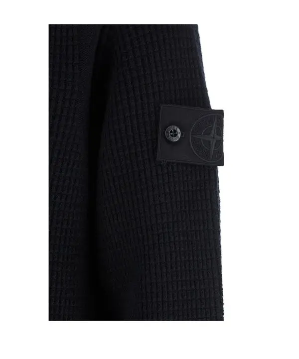 Stone Island Logo Patch Zip-up Cardigan
