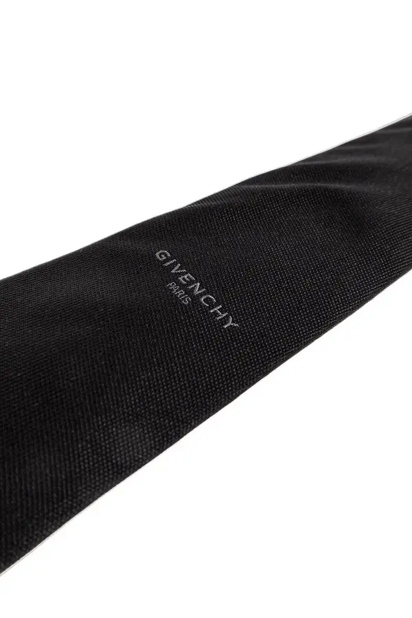 Givenchy Logo Embroidered Silk Neck Tie