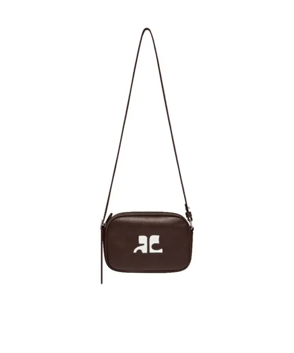COURREGES Courrèges Reedition Logo Patch Zip-up Shoulder Bag