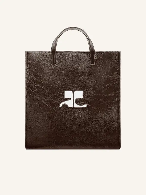 COURREGES Courrèges Reedition Logo Patch Zip-up Shoulder Bag