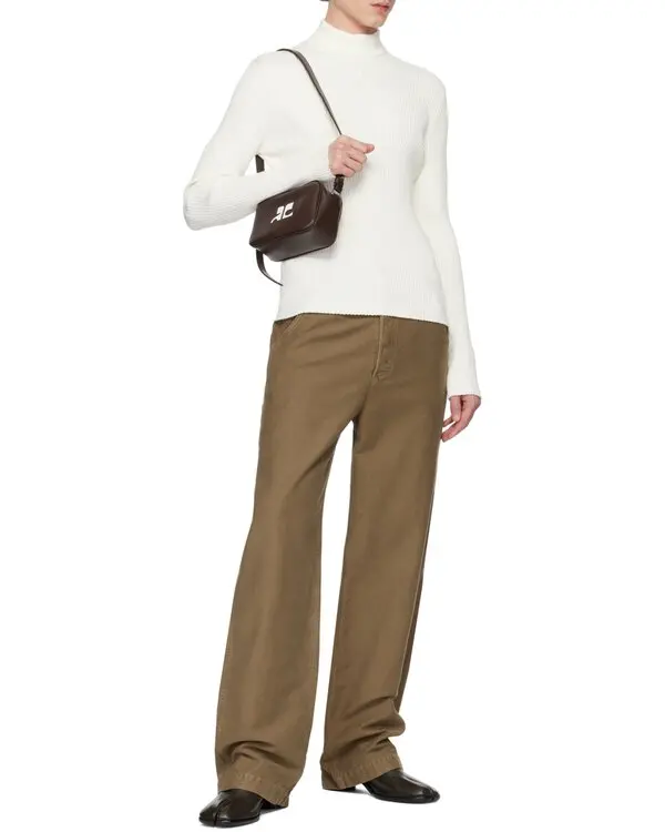 COURREGES Courrèges Reedition Logo Patch Zip-up Shoulder Bag