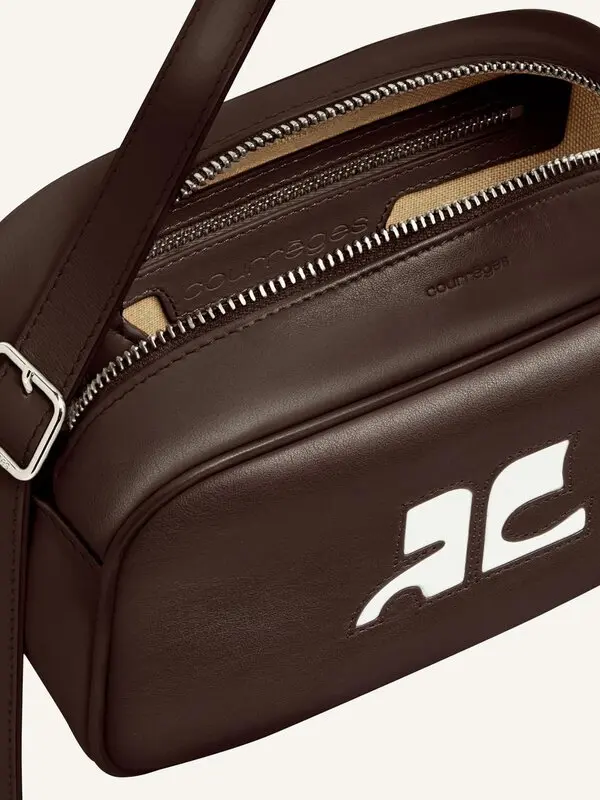 COURREGES Courrèges Reedition Logo Patch Zip-up Shoulder Bag