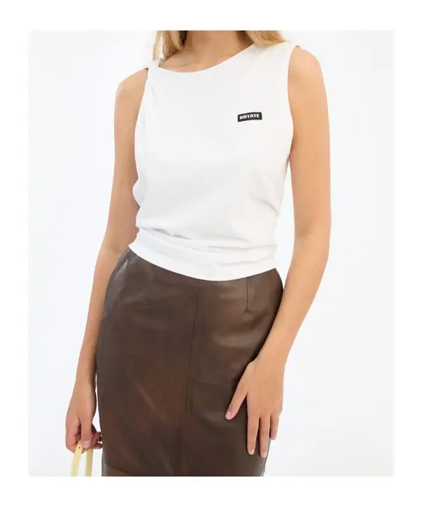 ROTATE BY BIRGER CHRISTENSEN Logo Patch Sleeveless Top