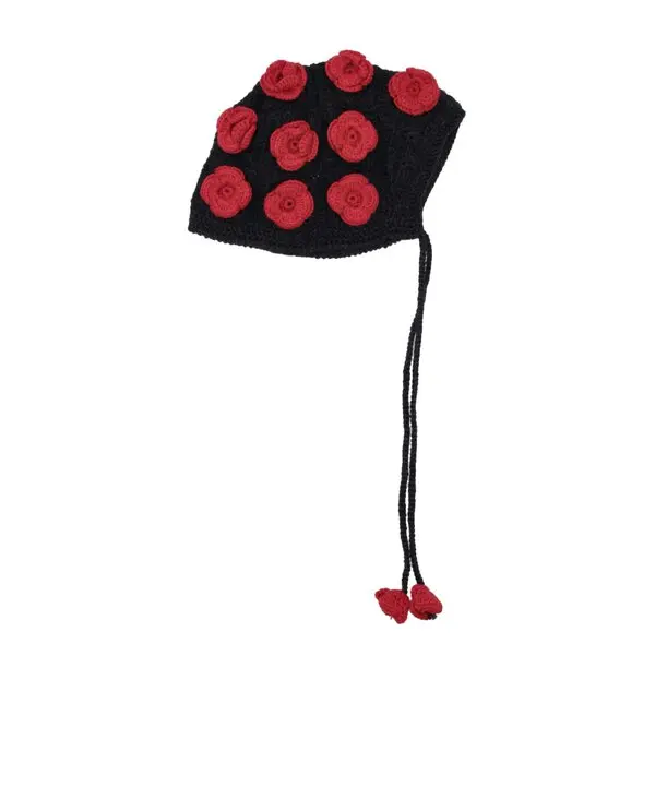 Alanui Grunge Roses Bonnet Hat