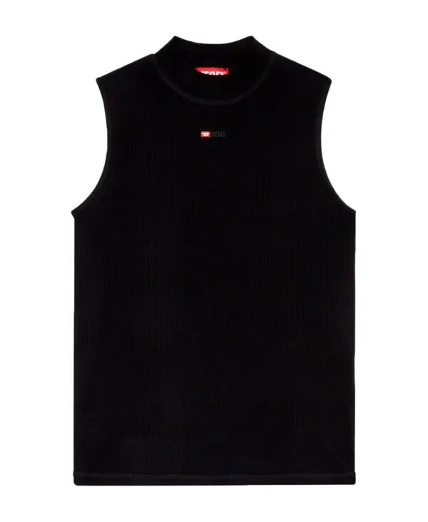 DIESEL® Mock Neck Ribbed Tank Top