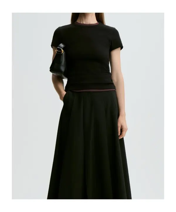 BY MALENE BIRGER Alicia Fitted T-shirt - Black