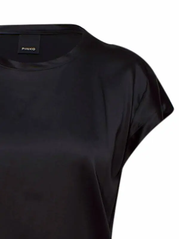Pinko Crewneck Satin T-shirt