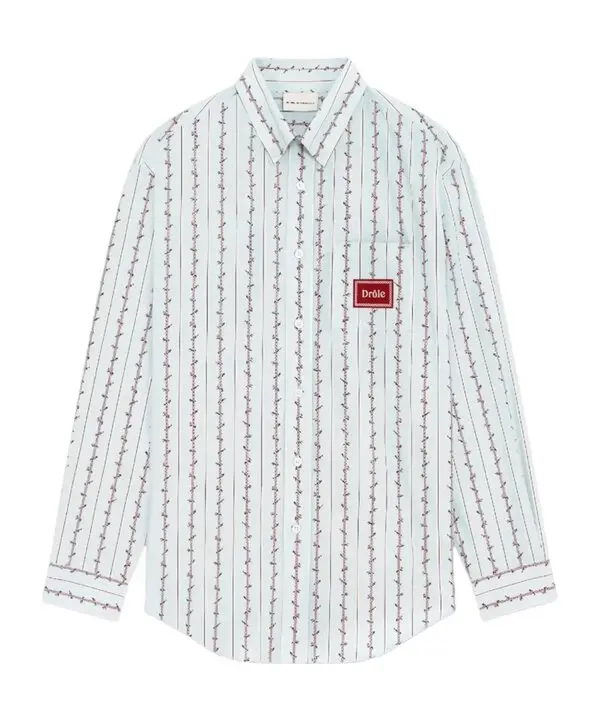 Drole De Monsieur Long Sleeve Shirt - White