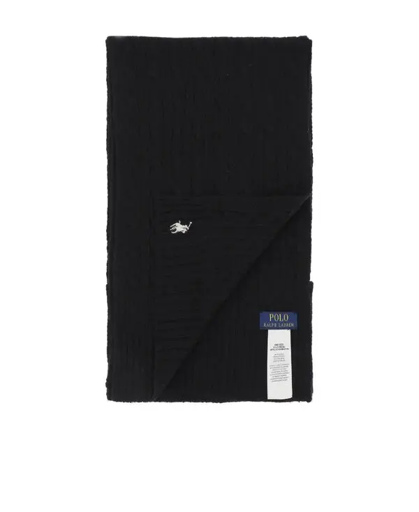Polo Ralph Lauren Pony Embroidered Cable-knit Scarf
