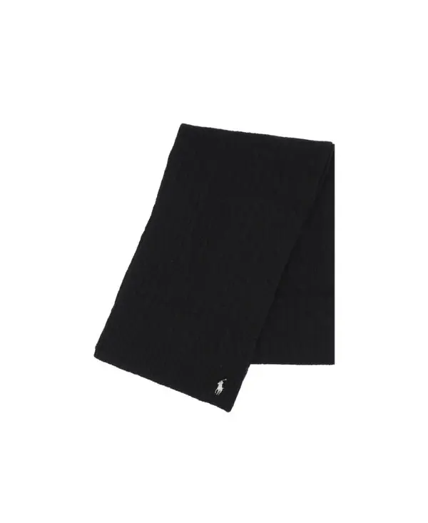 Polo Ralph Lauren Pony Embroidered Cable-knit Scarf