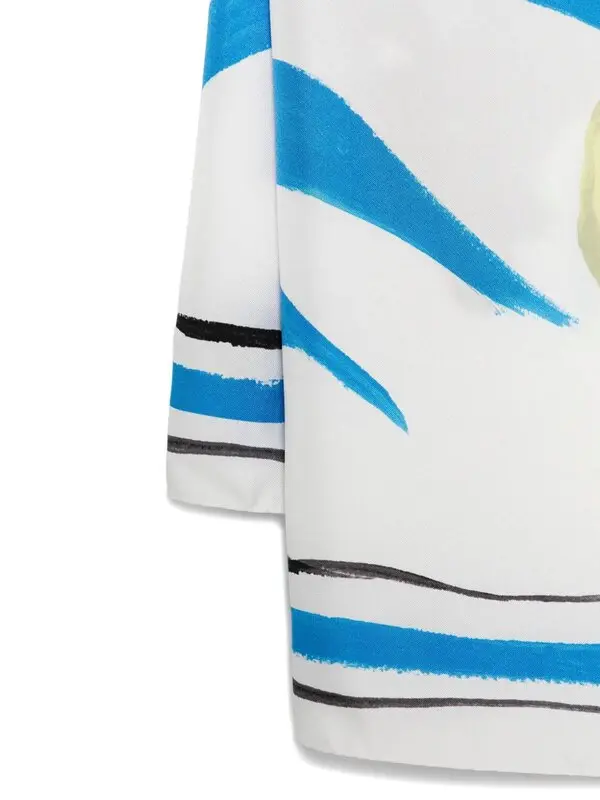 Marni Floral Striped Scarf