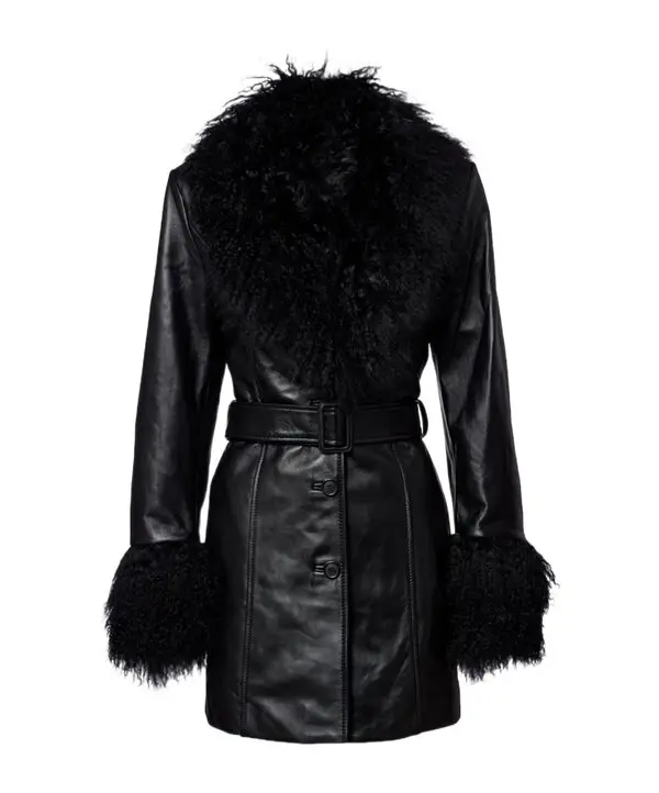 NILI LOTAN Sefa Lace-up Leather Jacket