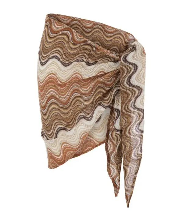 MC2 SAINT BARTH Sery Wave Long Knitted Skirt