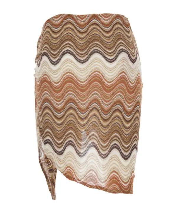 MC2 SAINT BARTH Sery Wave Long Knitted Skirt