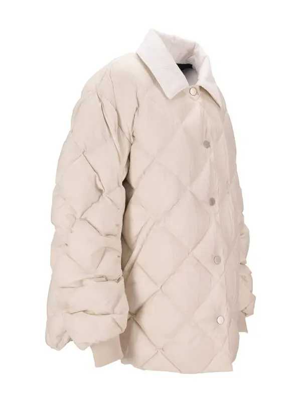 LEMPELIUS Corduroy-collar Quilted Jacket