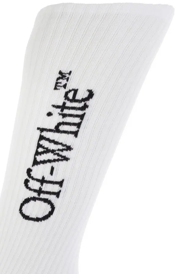 Off-White Logo Intarsia Crew Socks