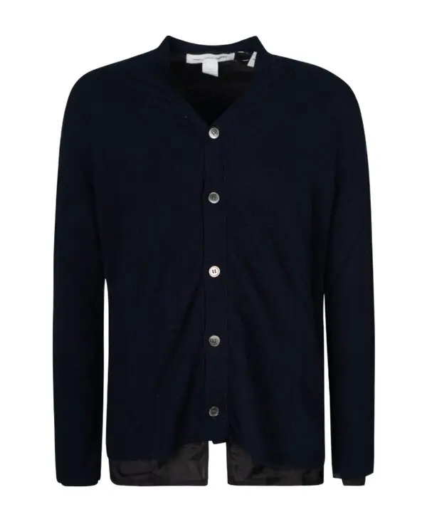 Comme Des Garçons Ribbed Buttoned Cardigan