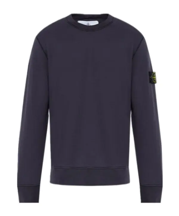 Stone Island Logo Patch Sweatshirt - Navy Blue
