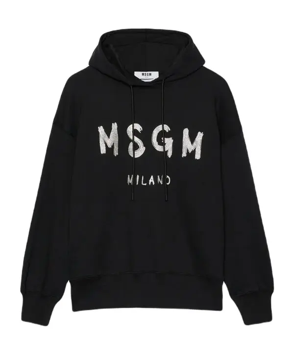 MSGM Logo Printed Drawstring Hoodie