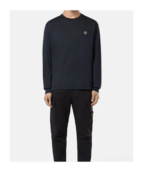 Stone Island Long Sleeve T-shirt In Cotton Jersey