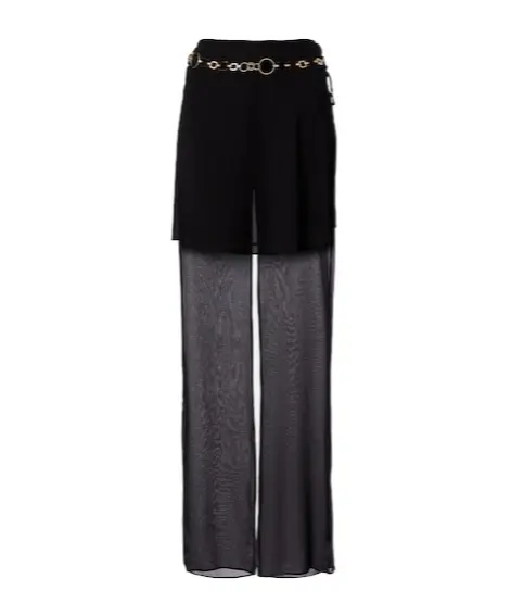 Christopher Esber Belted Silk Wide-leg Pants - Black