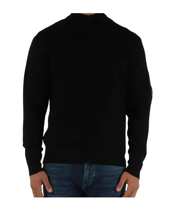 C.P. COMPANY Lens Detailed Half-zip Knit Jumper