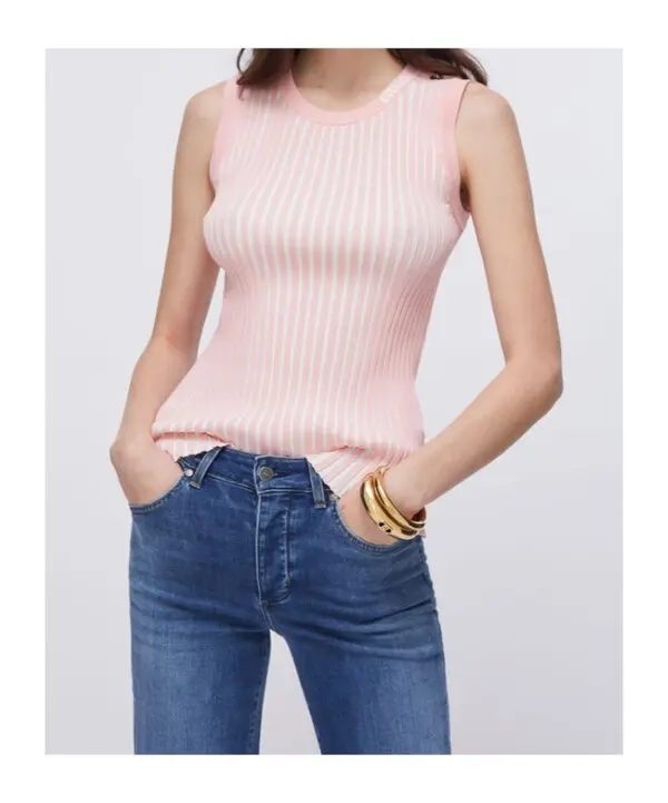 Liu Jo Two-tone Ribbed Tank Top