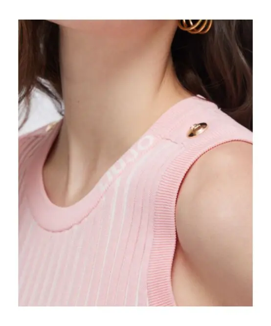 Liu Jo Two-tone Ribbed Tank Top
