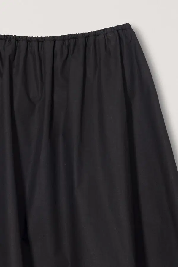 DUNST Lace-trimmed Drawstring Midi Skirt