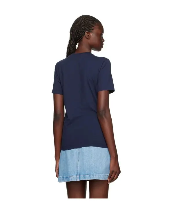 Maison Kitsuné Round-necked Logo T-shirt