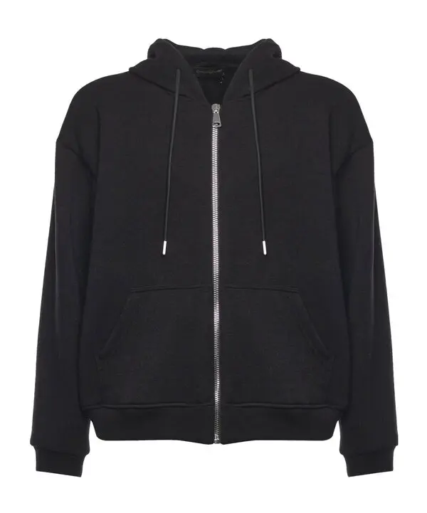 GIULIANO GALIANO Oversized Zip-up Hoodie - Black