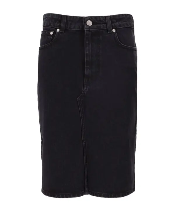 Stella McCartney Denim Lace Skirt - Black