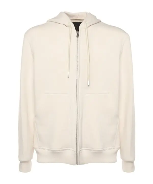 GIULIANO GALIANO Zip-up Hooded Sweatshirt - White