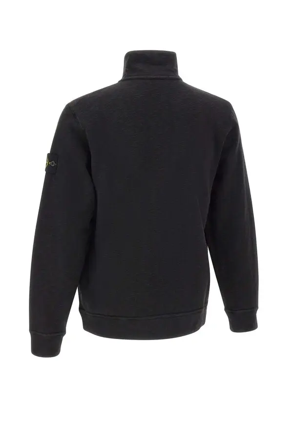 Stone Island Logo Patch Zipped Sweatshirt