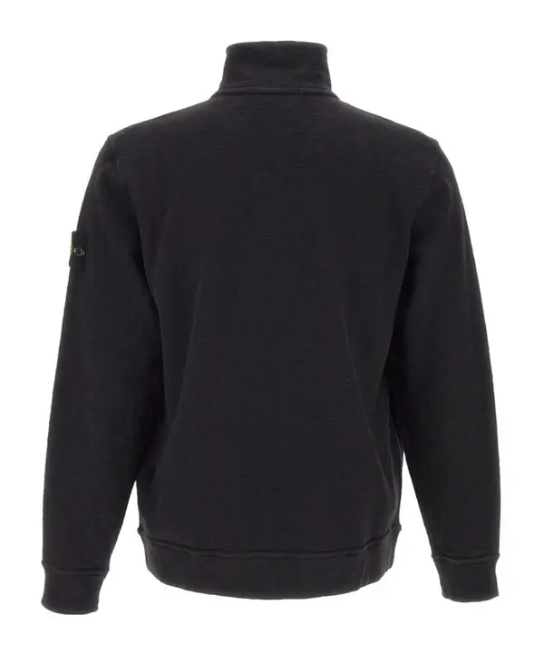 Stone Island Logo Patch Zipped Sweatshirt