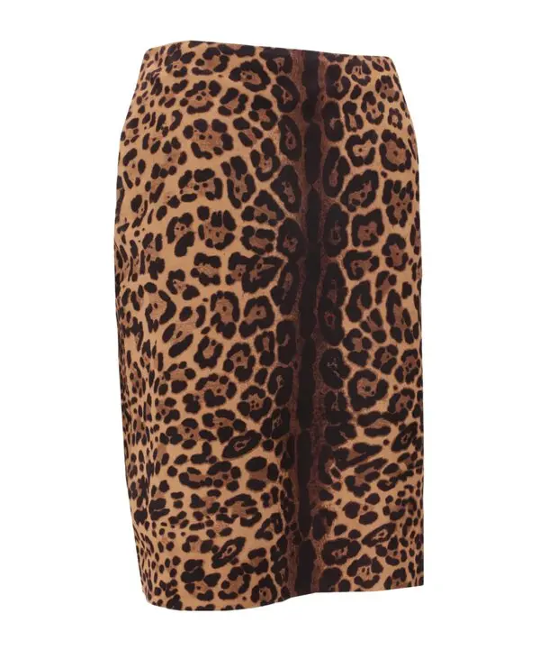 Lela Rose Leopard-print Midi Pencil Skirt