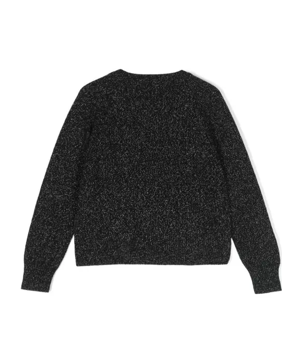 IL GUFO Two-tone Lurex-knit Cardigan