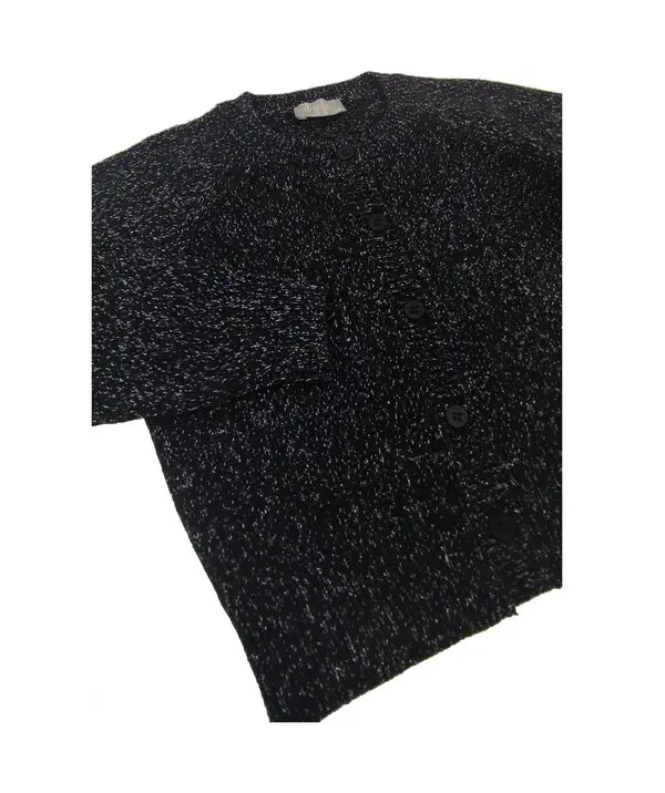 IL GUFO Two-tone Lurex-knit Cardigan