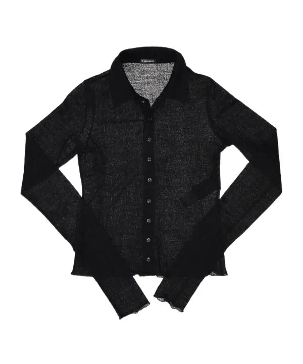 ANN DEMEULEMEESTER Slim-fit Wool Shirt - Black