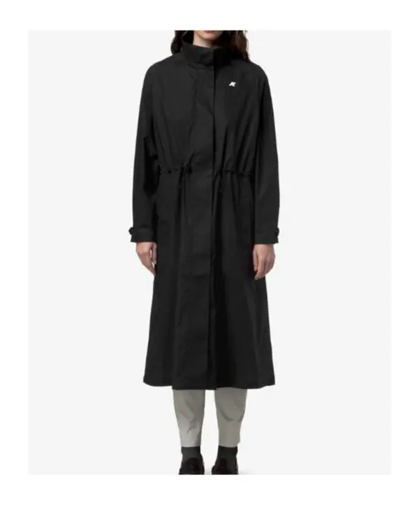 K-WAY Barbrein Drawstring Coat - Black