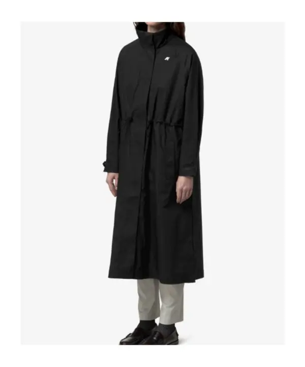 K-WAY Barbrein Drawstring Coat - Black