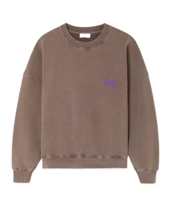 American Vintage Plizzy Logo Sweatshirt - Brown