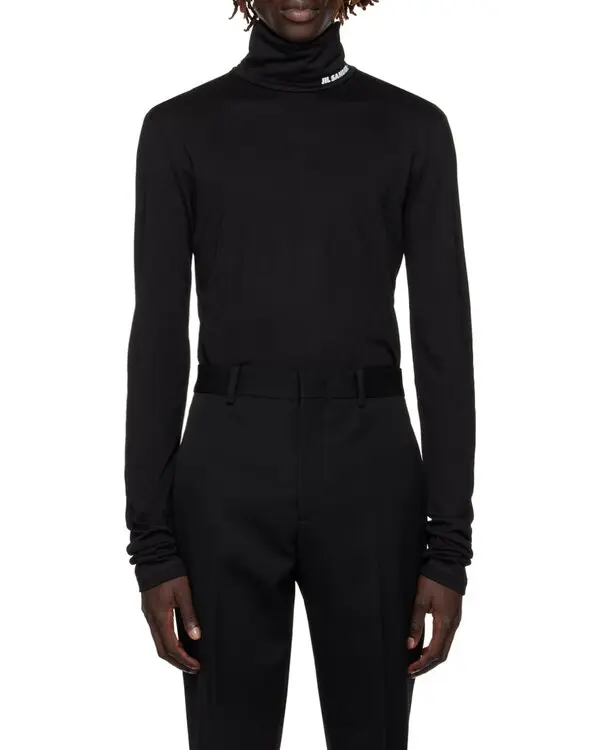 JIL SANDER Long-sleeved Logo-printed Jumper