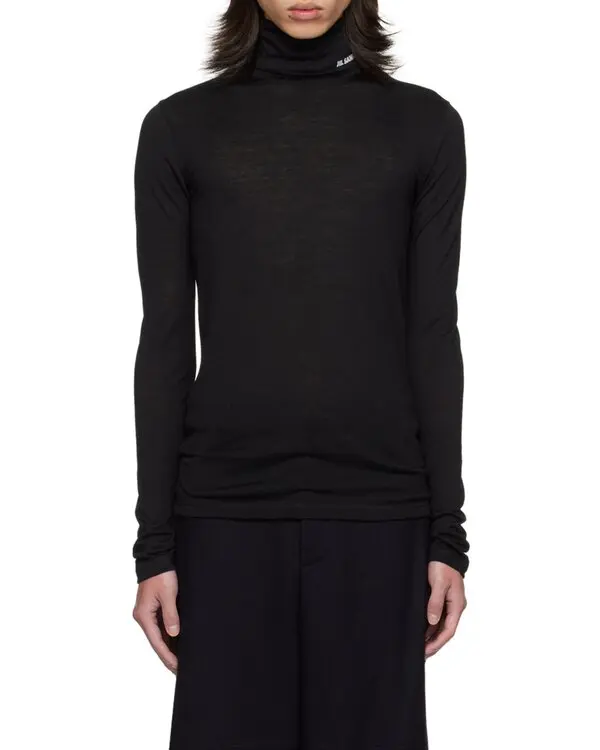 JIL SANDER Long-sleeved Logo-printed Jumper