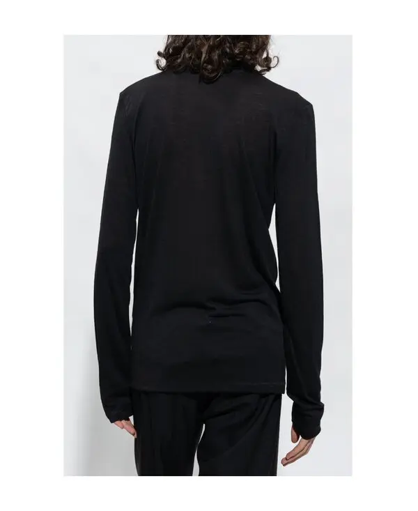 JIL SANDER Long-sleeved Logo-printed Jumper