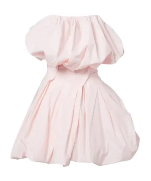 Magda Butrym Pleated Cotton Bustier Dress
