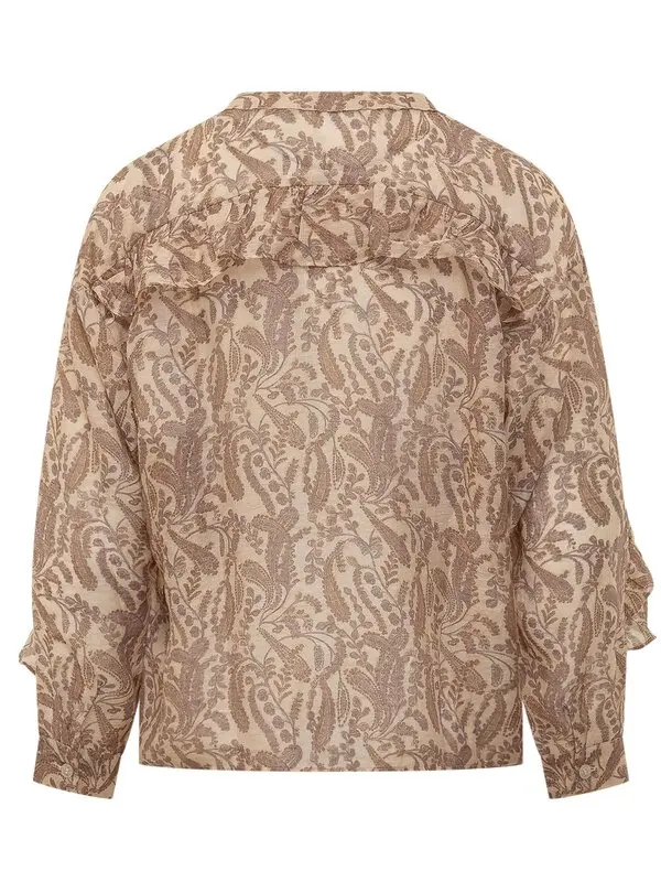 Ba&sh Tunella Ruffled Printed Top