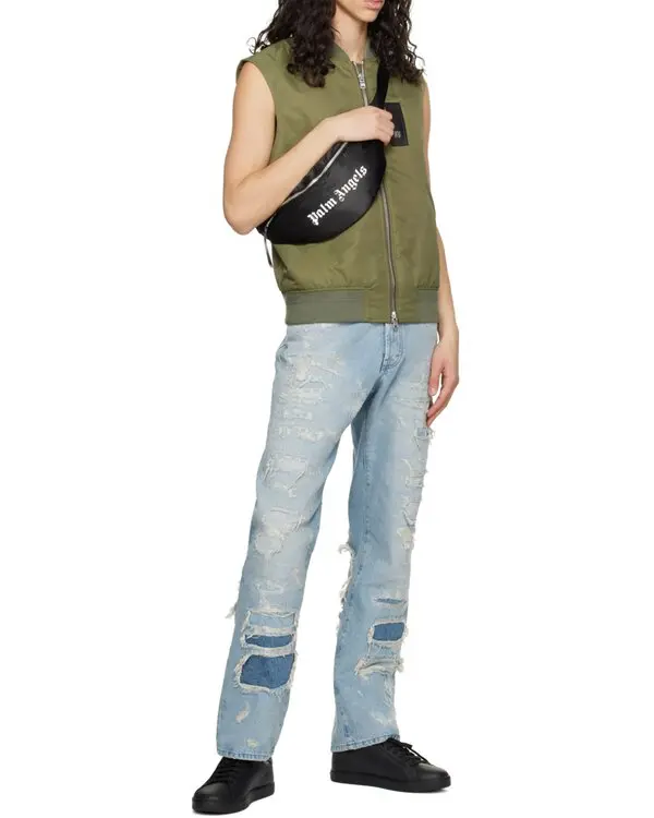 Palm Angels Logo Printed Zipped Belt Bag
